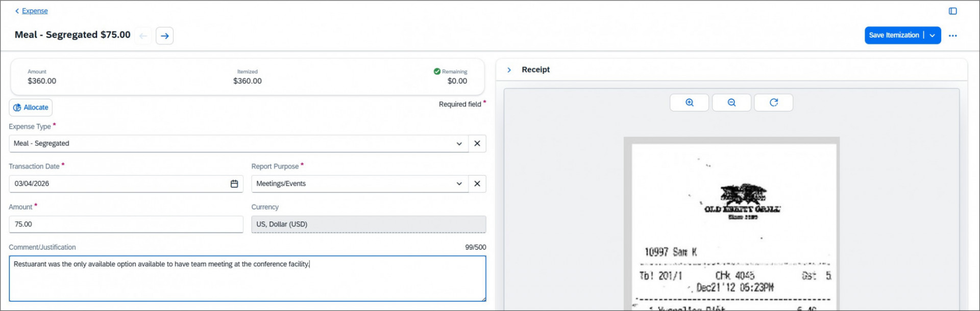 Expensing Group Meals in Concur | Finance Training